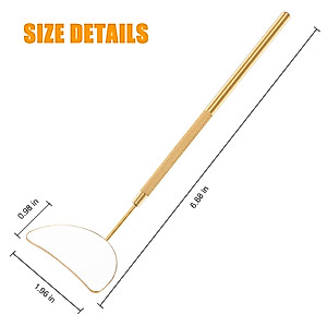 Upgraded Design Lash Mirror for Eyelash Extension Supplies, Large Half Moon Stainless Steel Eyelash Mirror, Dental Mirror for Lash Extensions, Light-weight Eyelash Extension Mirror for Supplies Lashes