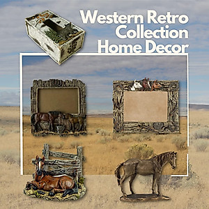 Comfy Hour Western Retro Collection Resin Craft Horse Stable Napkin Holder Brown