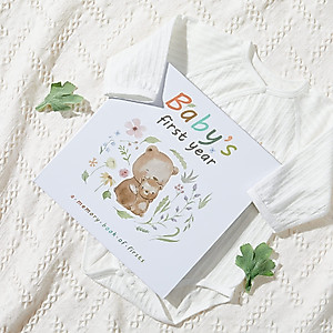 Complete 100 Pages First 5 Years Baby Memory Book and Baby Milestone Book, Easy to Fill Baby Journal From Pregnancy to 5 Years, Hardcover Baby Album and Memory Book, 9.3” x 9.3”