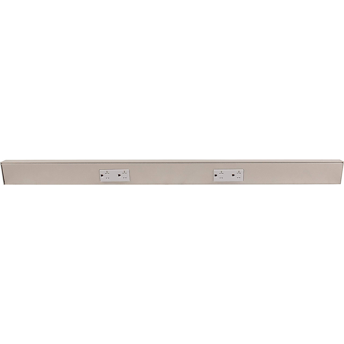 TR Series Angle Power Strip, 30 inch, 2 Dual Receptacles, Satin Nickel
