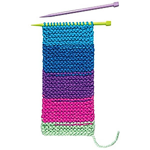 Creativity for Kids Learn to Knit Pocket Scarf - DIY Knitting Kit for Beginners, Kids Craft Kit