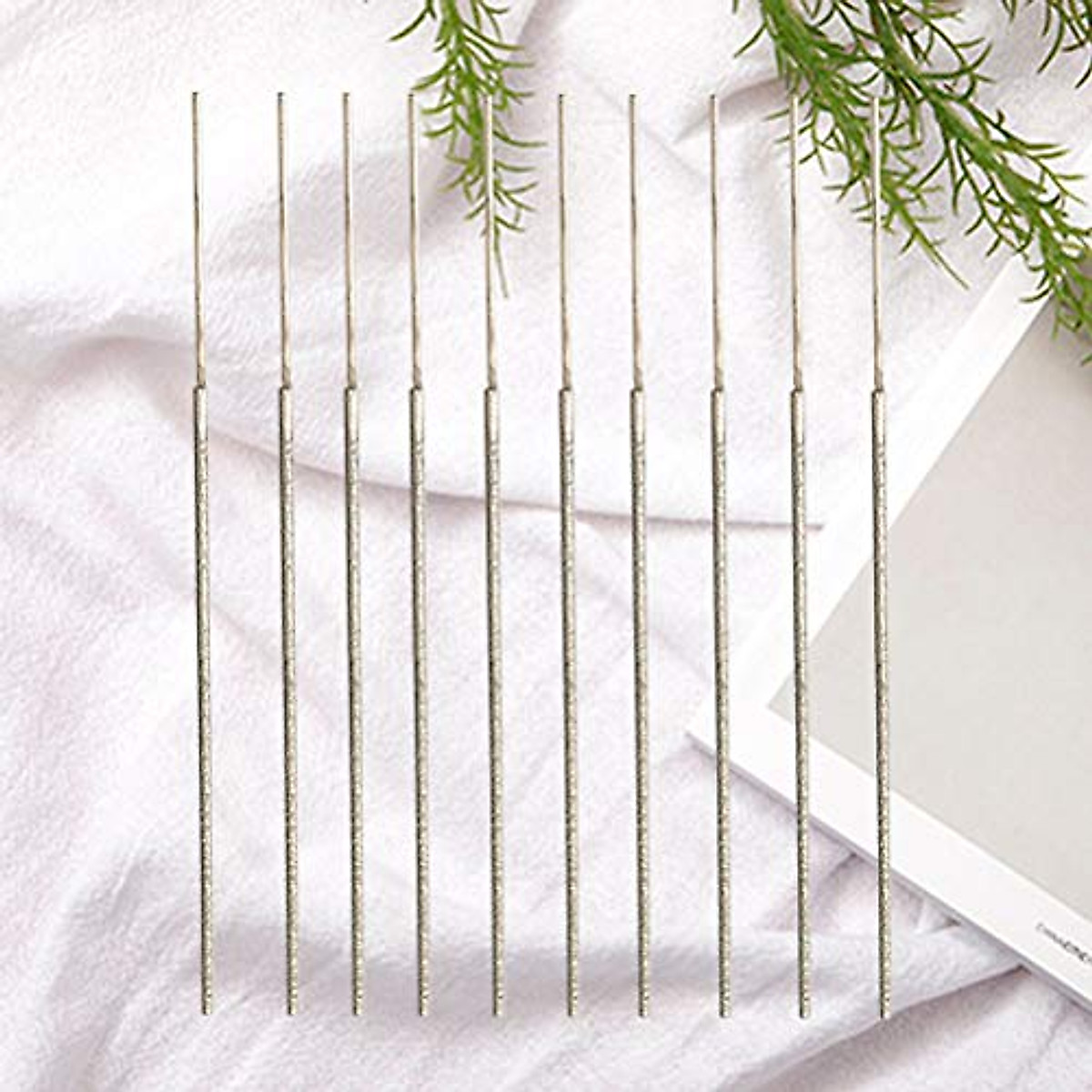 10Pcs 1mm Emery Jade Amber Cutting Hand- Made Jade Metal Wire Cutting Tool (Without Frame)