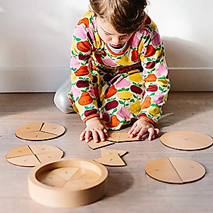THE FRECKLED FROG Learning Fractions - Set of 55 - Math Manipulatives - Fraction Circles with 10 Values - Teach Equivalents and Parts to Whole