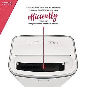 Frigidaire FHPC102AB1 Portable Air Conditioner with Remote Control for Rooms, Up to 350 Sq. Ft, White