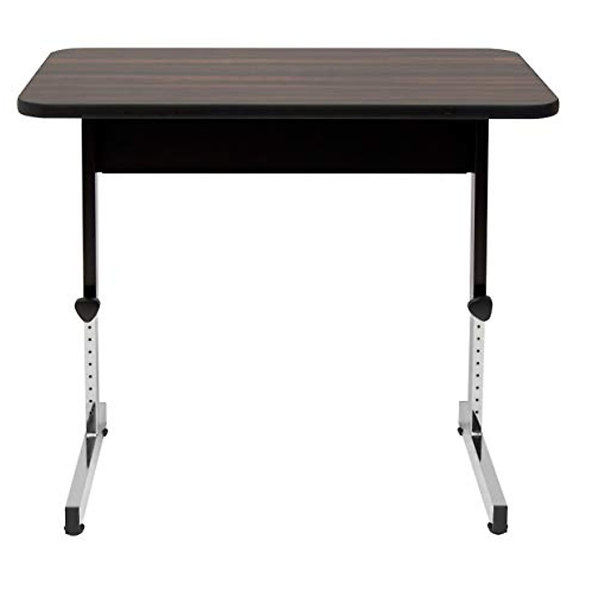 Calico Designs Adapta Height Adjustable Office Desk, All-Purpose Utility Table, Sit to Stand up Desk Home Computer Desk, 23" - 32" in Powder Coated Black Frame and 1" Thick Walnut Top, 36 Inch, Black/Walnut