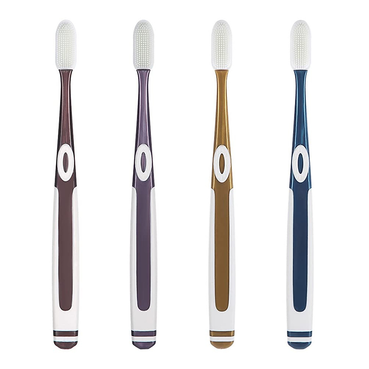 Healifty 4pcs Toothbrush Holders Silicone toothbrushes bristles Toothbrush Soft Toothbrush for Teeth Manual Toothbrush for Adults Electric Toothbrush Teenagers Electric Toothbrush