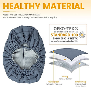 Orzbow Enfant Car Seat Covers - Cocoon Baby Cover for Boys & Girls, for Spring Autumn Winter, Breathable Windproof, Zipped Window, Universal Fit for Infant Car Seat (0-12M), Gray