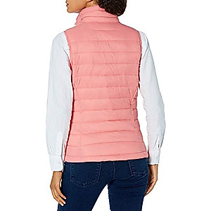 Amazon Essentials Women's Lightweight Water-Resistant Packable Puffer Vest, Pink, X-Large