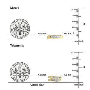 Dazzlingrock Collection 0.30 Carat Round White Diamond Square Micro Pave Wedding Trio Ring Set in 18K Yellow Gold Plated Sterling Silver, Women size 7 and Men size 10