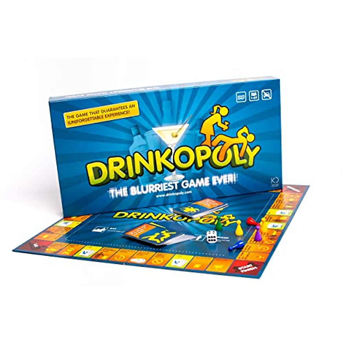 Drinkopoly Party-Game | Fun Drinking-Game for-Game Night | Hilarious Social and Interactive-Board-Game for Adults | Ages 21+ | 1-6 Players | Average Playtime 60 Minutes