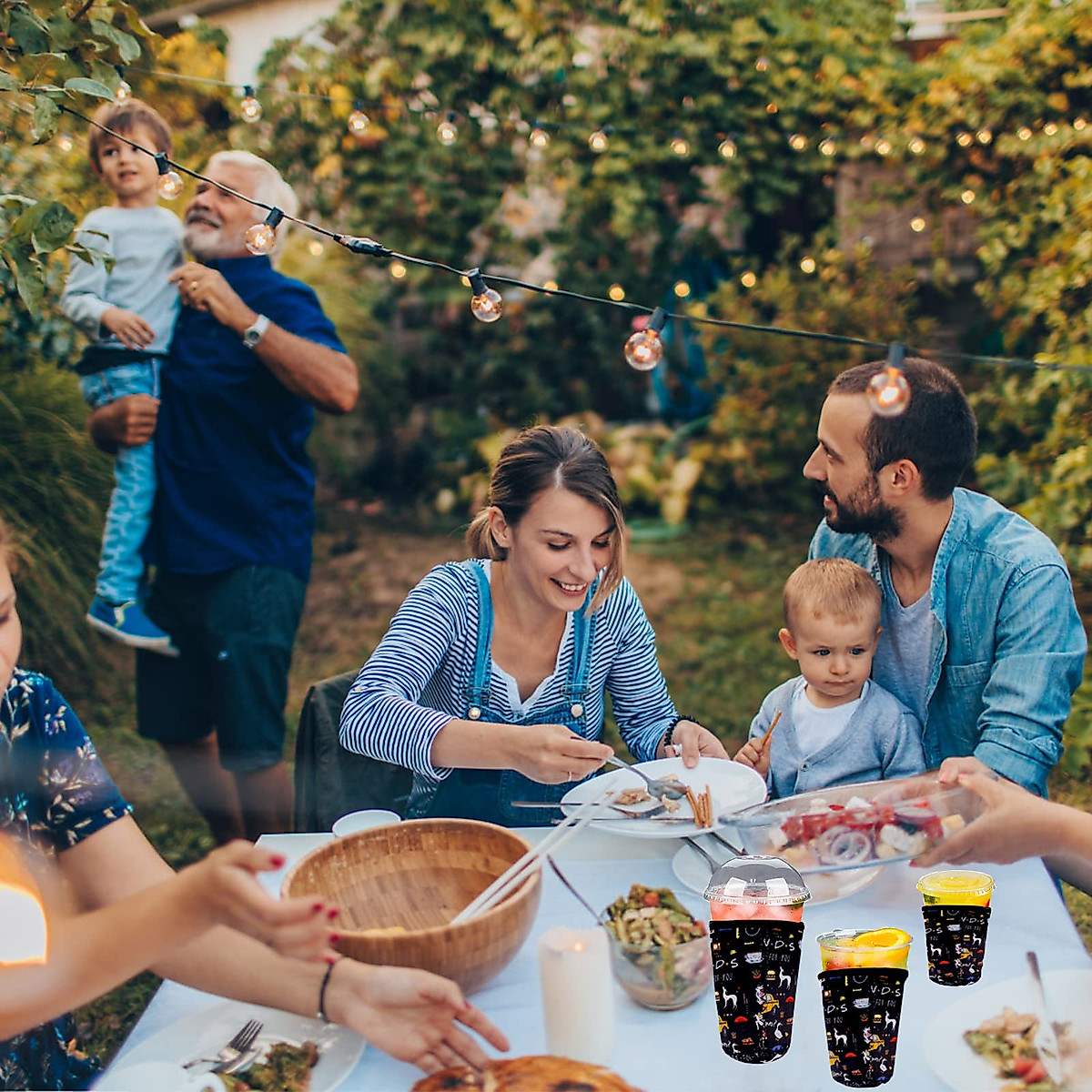 3Pack Friends TV Show Merchandise Coffee Cup Sleeve Friends Iced Coffee Sleeves Reusable Friends TV Show Gifts Neoprene Cup Sleeve for 16-32oz Cold Hot Beverages