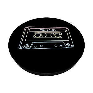 Mix Tape 80s Retro Cassette 80s Vintage Music PopSockets PopGrip: Swappable Grip for Phones & Tablets