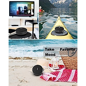 Inwa Bluetooth Bicycle Speakers with TF Card Mode, Waterproof Wireless Portable Traveling Bike Speaker, Built in Mic for Bicycle Riding, Showering, Hiking, Pool, Beach, Golfing(Black)