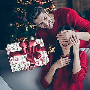 Artsadd Custom Christmas Wrapping Paper Rolls with Name Xmas Personalized Birthday Gift Wrapping Paper for Kids Men Women 58"x 23"