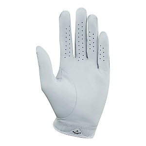 Callaway Golf Tour Authentic Glove (Worn on Left Hand, Cadet (Short Fingers), Medium, White 2019)