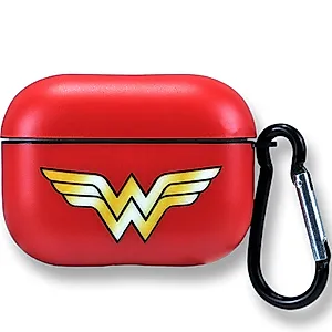 Airpods Pro Case, Luxurious Shockproof and Scratch-Proof Charging Protective Cover Specially Designed for Apple Airpods Pro with Key Chain（Wonder Woman）