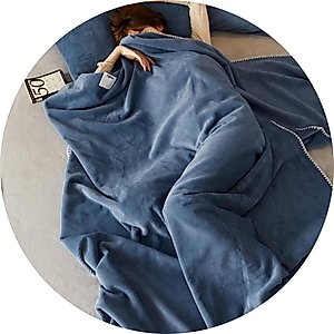 PAIFA Receiving Blankets Thin Blanket Quilt, Single Air Conditioning Blanket, Office Napping Blanket Sofa Cover Suitable for Bed, Chair, Sofa, Living Room, Home Decoration