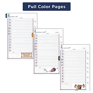 AT-A-GLANCE Charles Wysocki 2023 RY Daily Monthly Planner Refill, Loose-Leaf, Desk Size, 5 1/2" x 8 1/2"