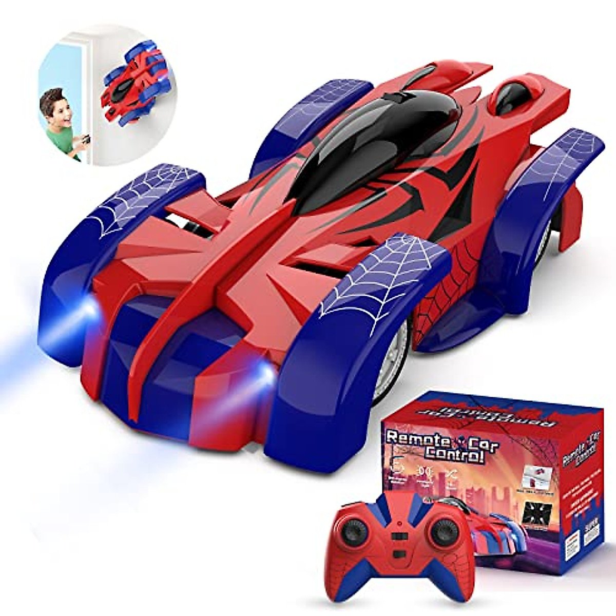 EpochAir Wall Climbing Remote Control Car, Dual Mode 360° Rotating RC Stunt Cars with Headlight,Rechargeable Toys for Boys Gift for Boys 4 5 6 7 8-12 Year Old