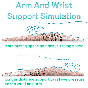 Ergonomic Mouse Pad Wrist Support, Memory Foam Gel Mouse Pad, Pain Relief and Non-Slip PU Base, Office PC Computer Wireless Mouse and Desk Wrist Pad, Leopard Star Proverbs 31:25