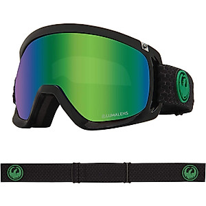 Dragon Alliance D3 OTG Ski Goggles, Black, Medium, Split/Luma Green Ion Lens