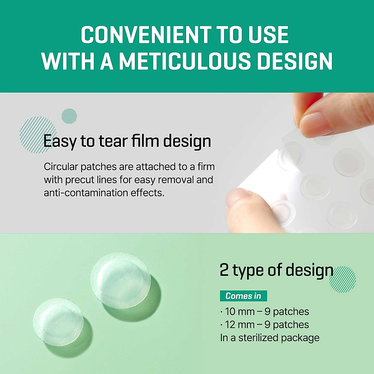 SOME BY MI 30 Days Miracle Clear Spot Patch - Pack of 1, 18 Counts, 2 Size(10mm 9Counts, 12mm 9Counts) - Invisible Hydrocolloid Skin Trouble and Pimple Patch with No Irritation - Korean Skin Care