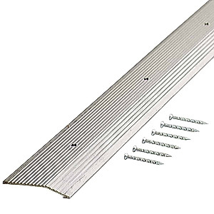 M-D Building Products 78212 Extra Wide Fluted 2-Inch by 36-Inch Carpet Trim, Silver