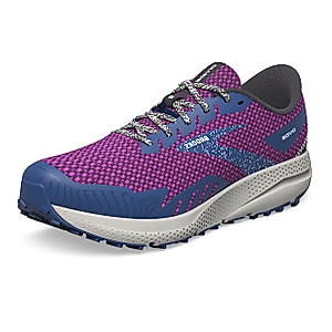 Brooks Women’s Divide 4 Trail Running Shoe - Purple/Navy/Oyster - 9.5 Medium