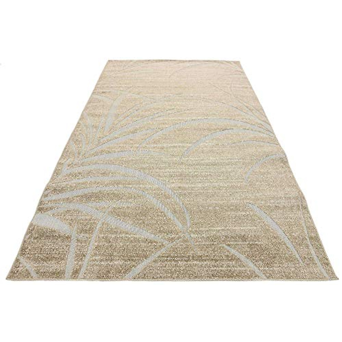 Unique Loom Outdoor Botanical Collection Area Rug - Orlando (5' 1" x 8' Rectangle, Beige/ Cream)