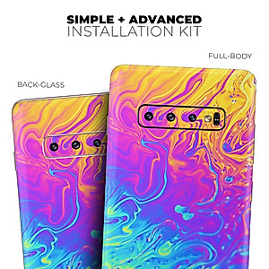 DesignSkinz Neon Color Fushion V2 Protective Vinyl Decal Wrap Skin Cover Compatible with The Samsung Galaxy S20 (Screen Trim & Back Glass Skin)