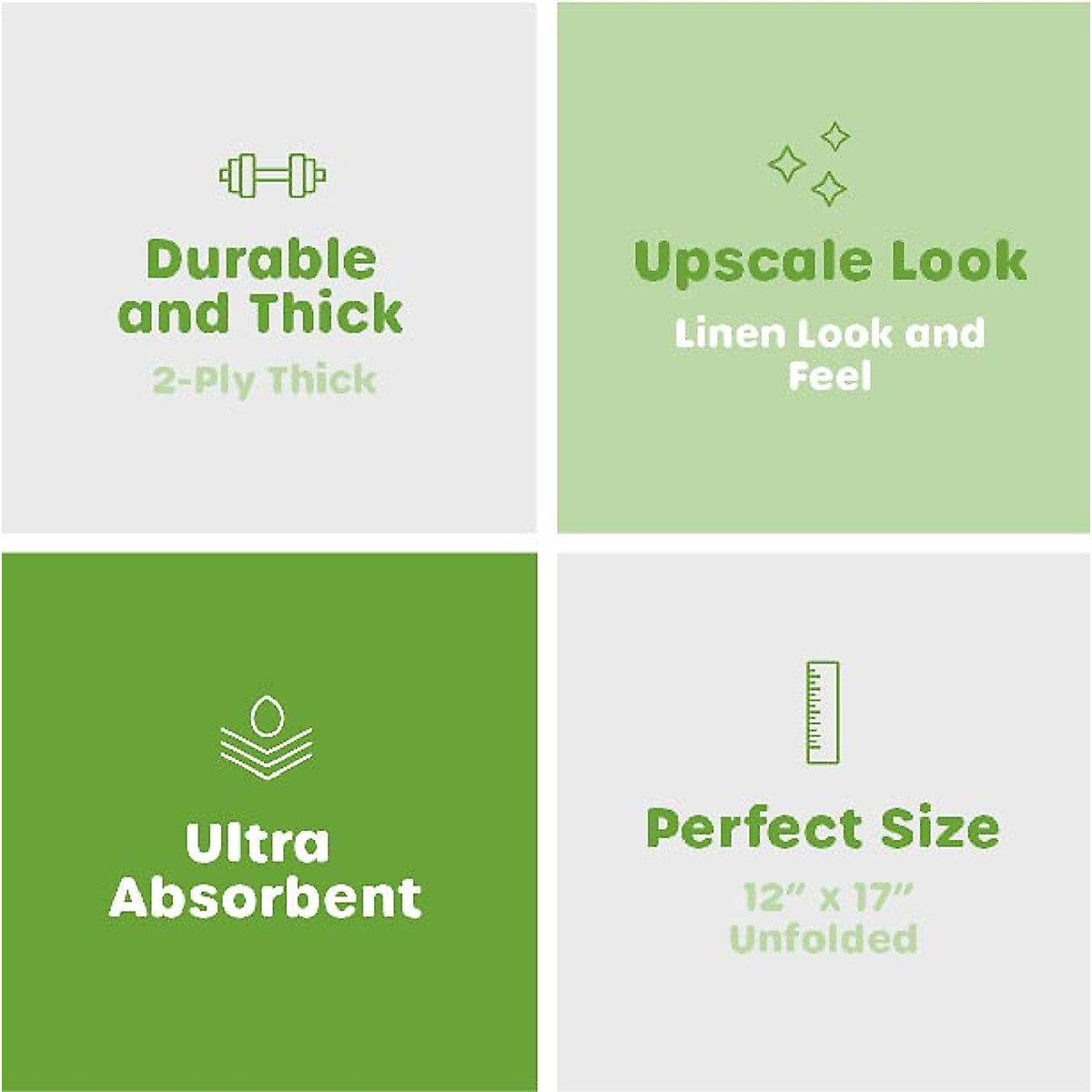 Comfy Package [Case of 1,200-8.5” x 4” Folded] Linen-Feel Guest Towels - Disposable Cloth Dinner Napkins, Linen Hand Towels for Bathroom, Wedding Napkins (12” x 17 Unfolded)