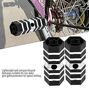 VGEBY1 Bicycle Axle Pedal Pegs, BMX Rear Axle Peg Bicycle Foot Stunt Peg Threaded Stunts Scooters (Black)