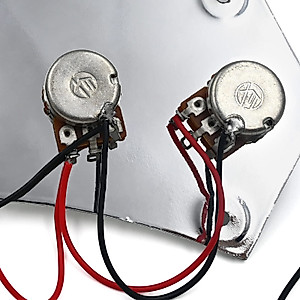 Prewired J Bass Wiring Harness Plate Set 1 Tone 2 Volumes 1 Jack Fully Loaded Control for Fender Electric Jazz Bass