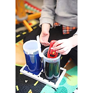 SmartJars® Pegboard Organizer Accessories Storage Jars, Pegboard Jars for Garage Organization, Craft Room, or Pantry, Pegboard Bins with Lids, Pegboard Wall Organizer, Starter Pack of 6 (Black)