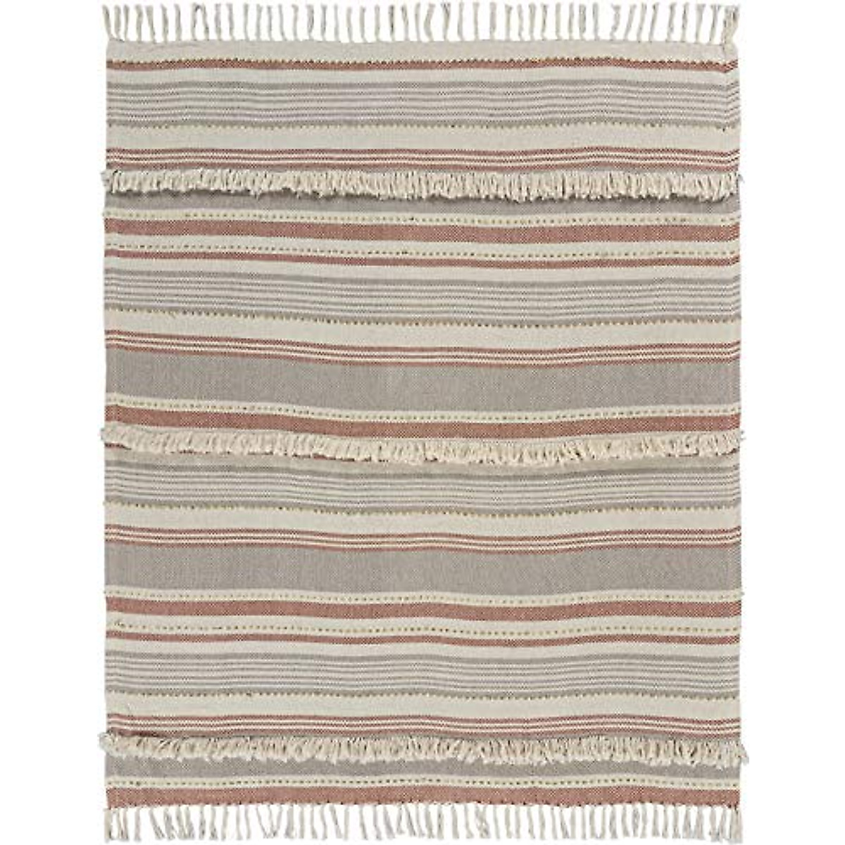 LR Home Arizona Sunset Throw Blanket, 50" x 60", Rust/Gray
