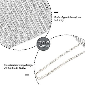 JEWEKY Rhinestone Crop Top Sparkly Body Chain Silver Bra Chain Backless Chest Chains Rave Party Body Jewelry Accessories for Women