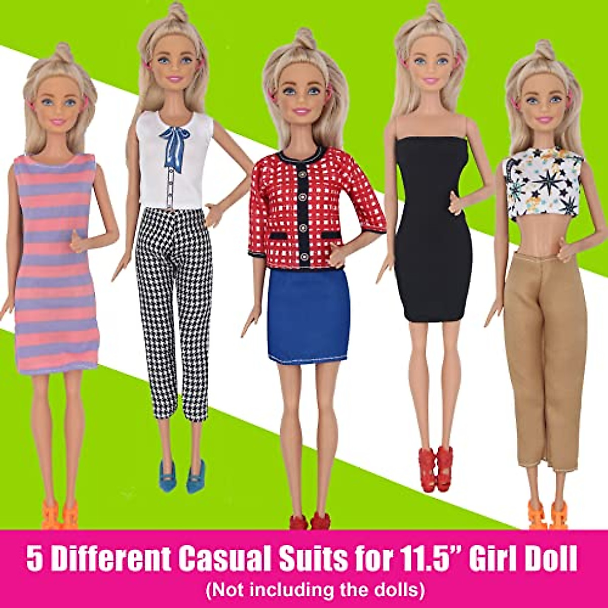 EuTengHao 90Pcs Doll Clothes and Accessories for 11.5'' Girl Doll and 12'' Boy Doll Doctor Nurse Playset Includes 25 Clothes Lovers Outfit 28 Shoes Ice Cream Truck Medical Equipment for 12 Inch Dolls