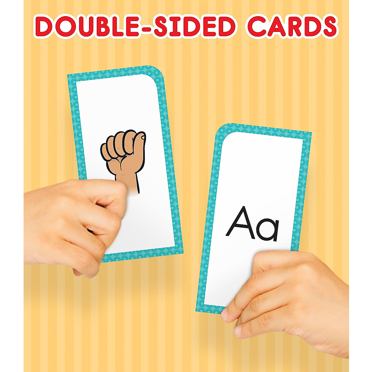 Carson Dellosa 104 American Sign Language Flash Cards for Kids, 122 ASL Signs Flashcards for Beginners and Toddlers Ages 4 and Up With Signing Illustrations