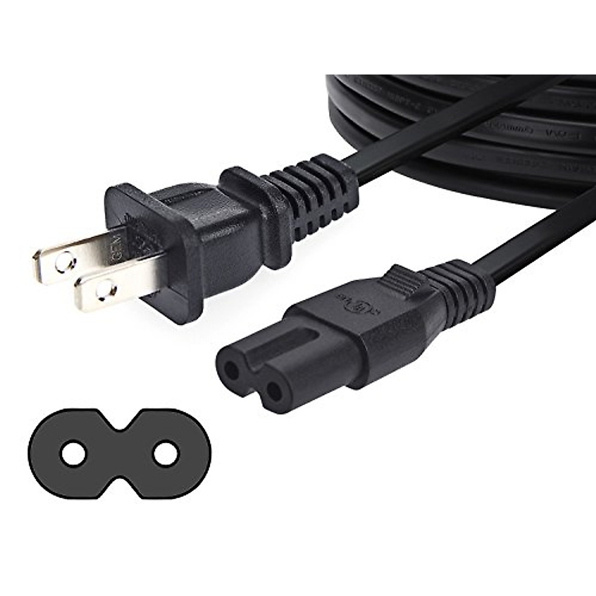 Amazon Basics Replacement Power Cable for PS4 Slim and Xbox One S / X - 12 Foot Cord, Black