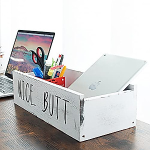 Coral Flower Nice Butt Bathroom Decor Box - Toilet Paper Holder,15 inches, White