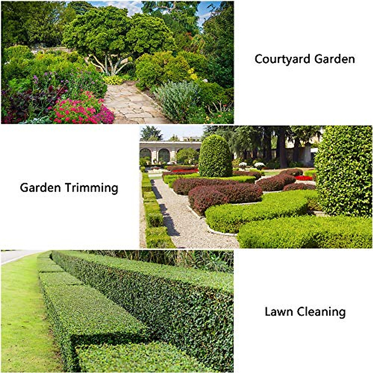 LUCKYERMORE 20V Cordless Hedge Trimmer, 6.8 LBS & 90min Long-Lasting, 23-inch Garden Hedge Trimmer w/Dual-Action Blade, Lawn Shrub Trimmer, 2.0Ah Li-Lon Battery & Fast Charger Included