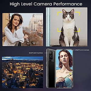 ExAchat K60 Pro Unlocked Cell Phone 5G, 6GB+256GB Android 13 Phones 6.7" FHD+Display 120HzD 64MP AI Camera Unlocked Smartphone 5500mAh 4G 5G Dual SIM/Face ID/GPS