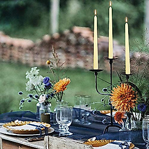 Organic CocoSoy Candles, Pack of 12 Purple Tapered Candles 10 inch Tall Coconut Soy Wax Tapers, Long Stem Dripless Smokeless Dinner Taper Candles for Home Decoration, Wedding, Parties, Ceremonies