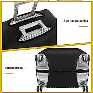 Feybaul Travel Luggage Cover Suitcase Protector Washable Protector Covers Dust and Stratch Resistance, Black, S/M/L