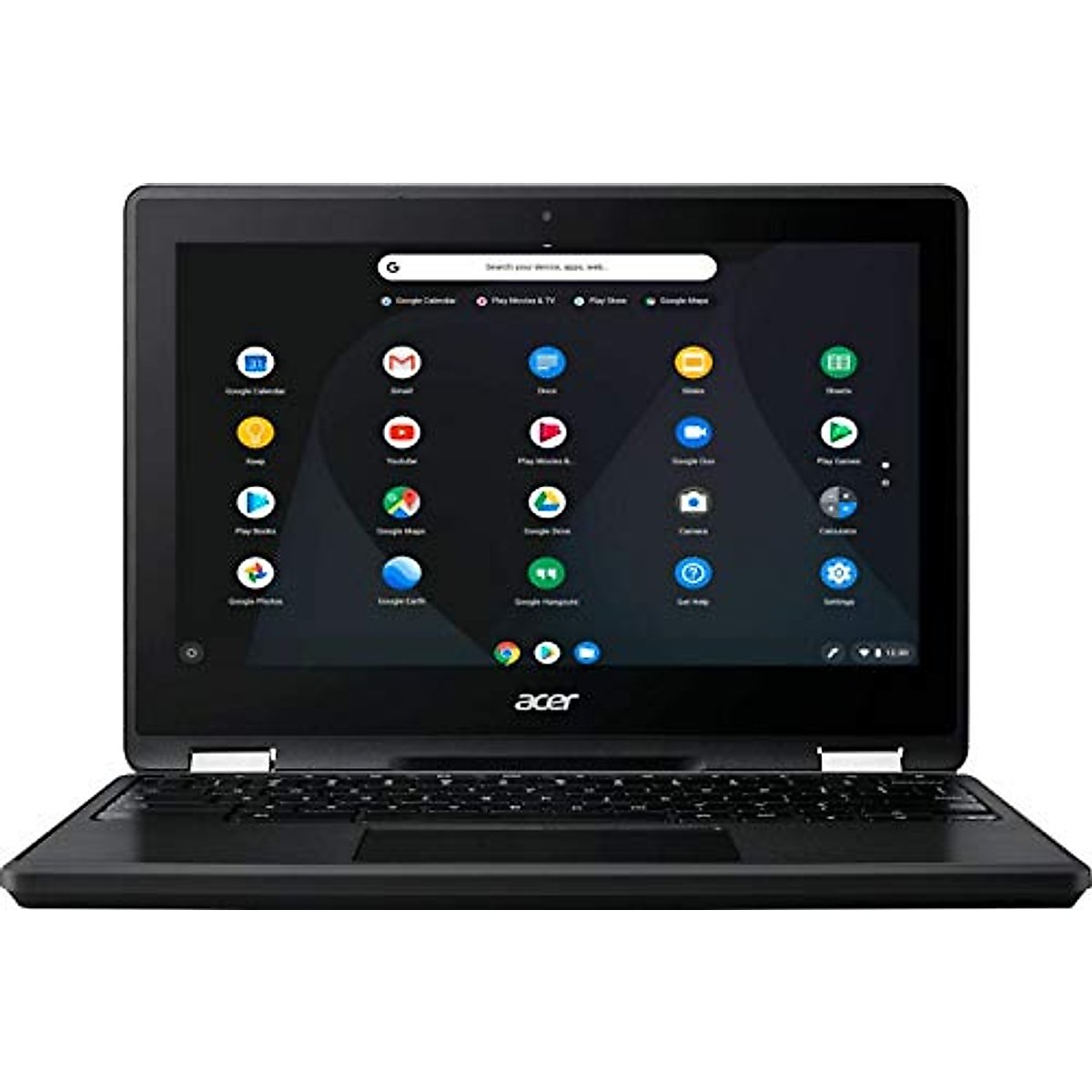 Acer Spin 11 2-in-1 Convertible 11.6" HD Touchscreen WLED-Backlit Chromebook, Intel Celeron N3350 Processor, 4GB Memory, 32GB eMMC, Bluetooth, WiFi, Webcam, Google Chrome OS, Obsidian Black