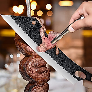 PURPLEBIRD 11“ Flexible Brisket Knife Bundle with 12” Stronger Carving Knife