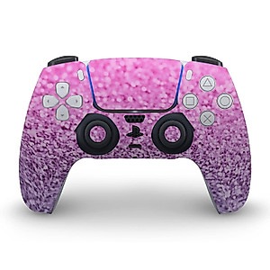 Head Case Designs Officially Licensed Monika Strigel Lavender Pink Art Mix Vinyl Faceplate Gaming Skin Decal Compatible With Sony PlayStation 5 PS5 Digital Edition Console and DualSense Controller