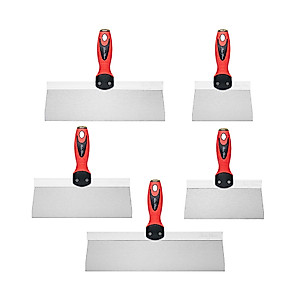 Bates- Putty Knife Set, 5 Pack, Stainless Steel, 14", 12", 10", 8", 6", Putty Knives, Drywall Knife Set, Putty Knife Scraper, Spackle Knife Set, Scraper Tool, Paint Scraper Tool, Drywall Knifes Set