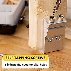 General Tools Woodworking Pocket Hole Jig Kit - All-In-One Aluminum Pocket System with Carrying Case