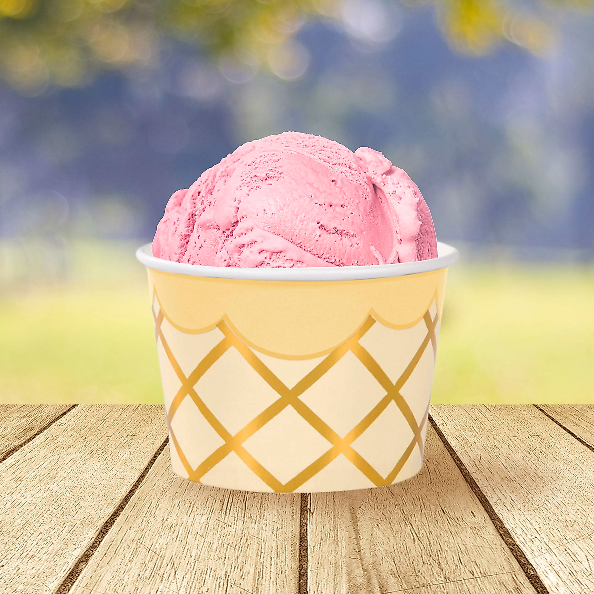 Creative Converting Ice Cream Party Treat Cups Bundle | 4 Colors of Cups & Spoons for 16 Guests | Birthday Party Supplies, Movie Night, School Church Events